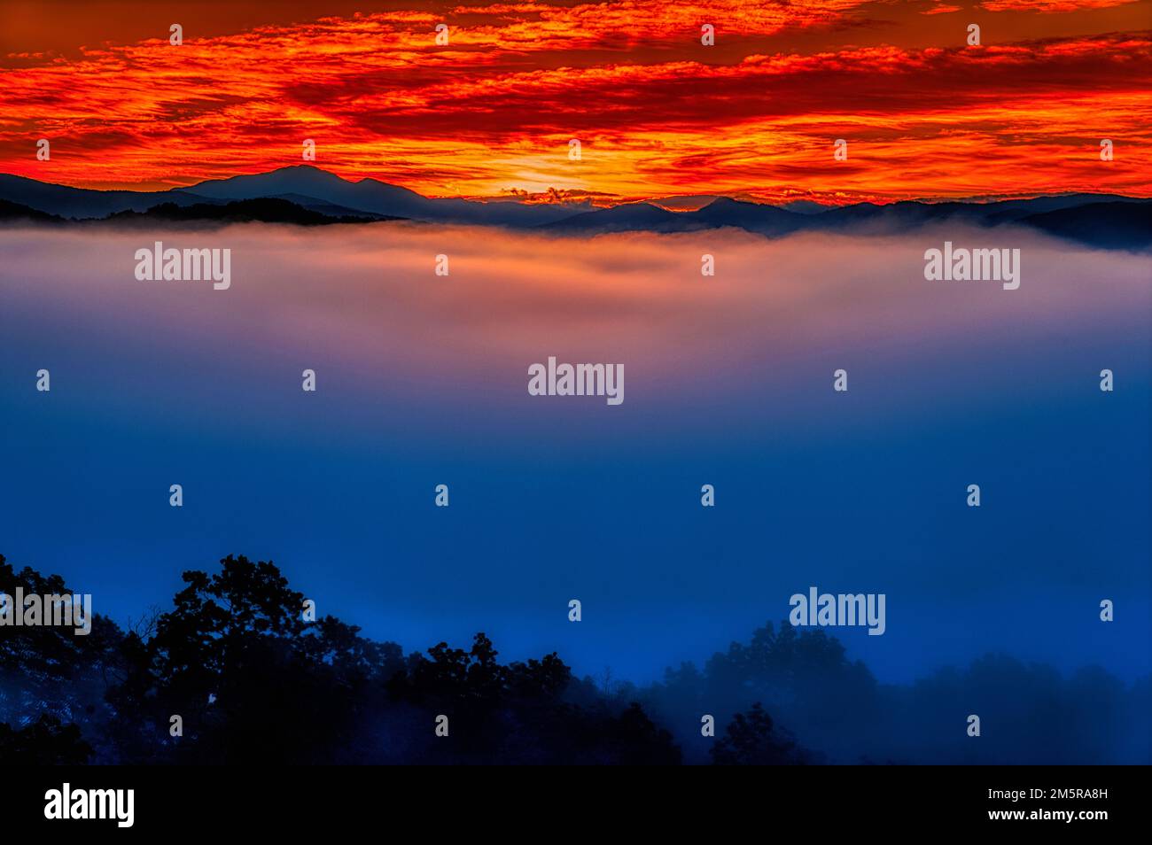 A photograph of a cold October dawn from the foothills near the Great ...