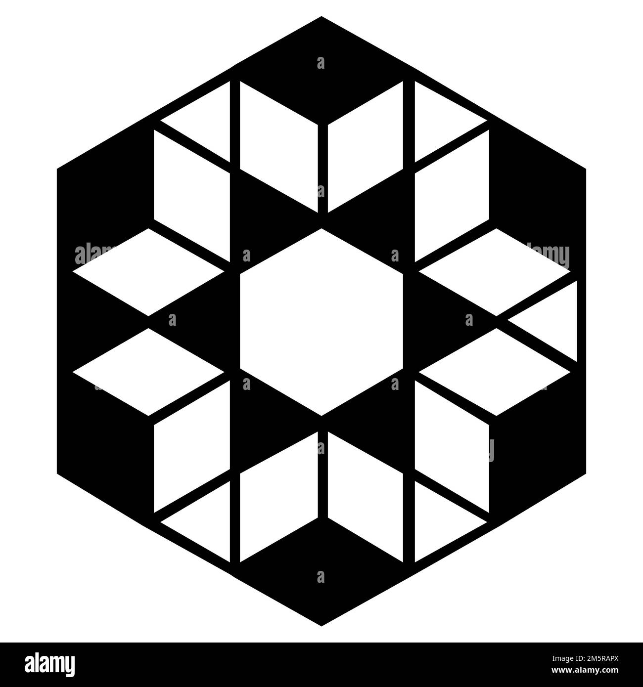 Hexagon symbol icon with a white background Stock Photo - Alamy