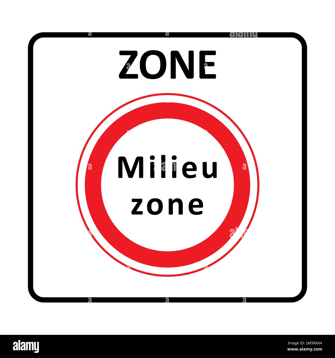 Dutch low emission zone symbol icon Stock Photo - Alamy