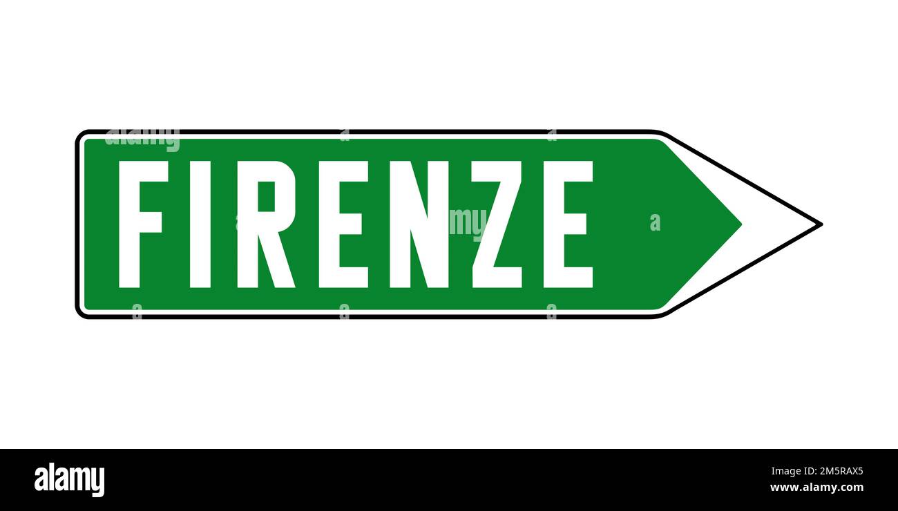 Florence direction road sign called Firenze in Italian language Stock ...