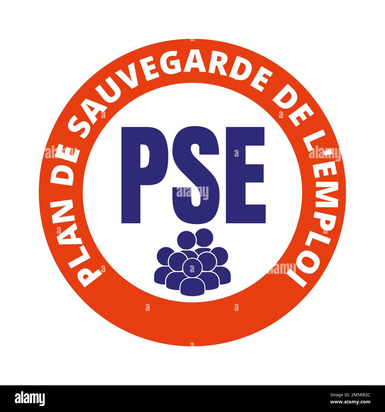 Job cut plans symbol called plan de sauvegarde de l'emploi in French ...