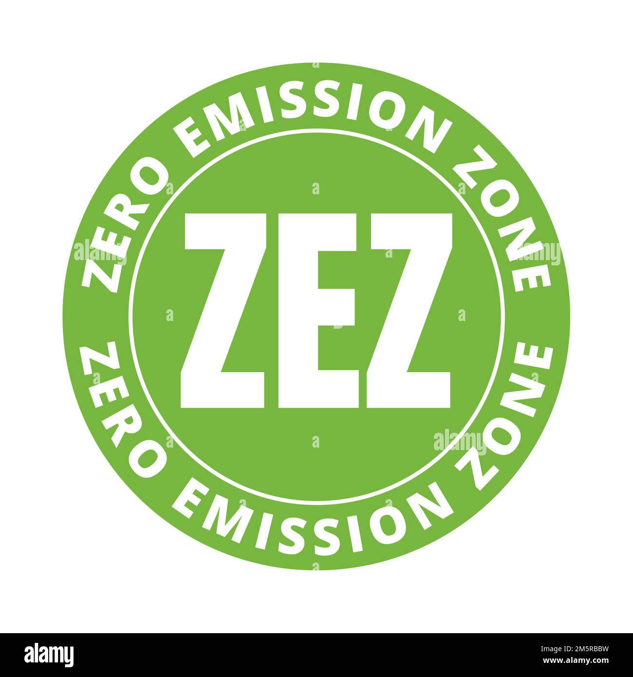 Zero emission zone symbol icon Stock Photo - Alamy