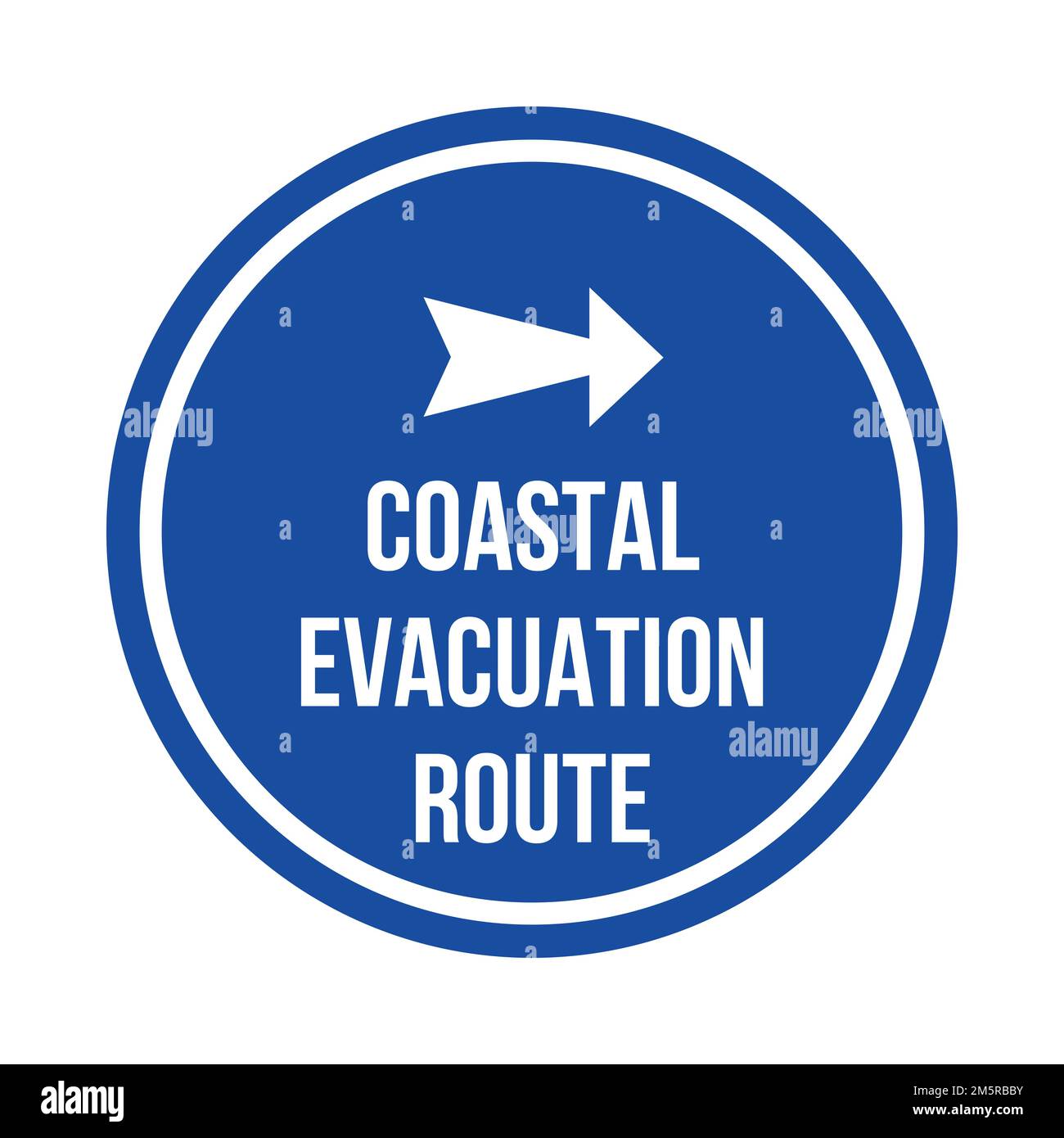 Coastal evacuation route symbol icon Stock Photo - Alamy