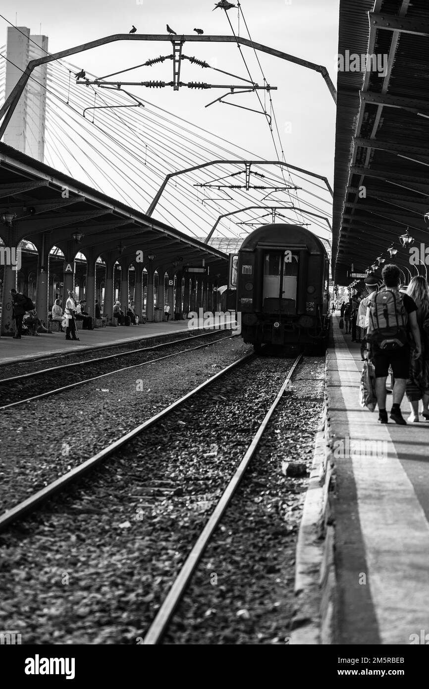 Train at Bucharest North Railway Station (Gara de Nord Bucharest ...