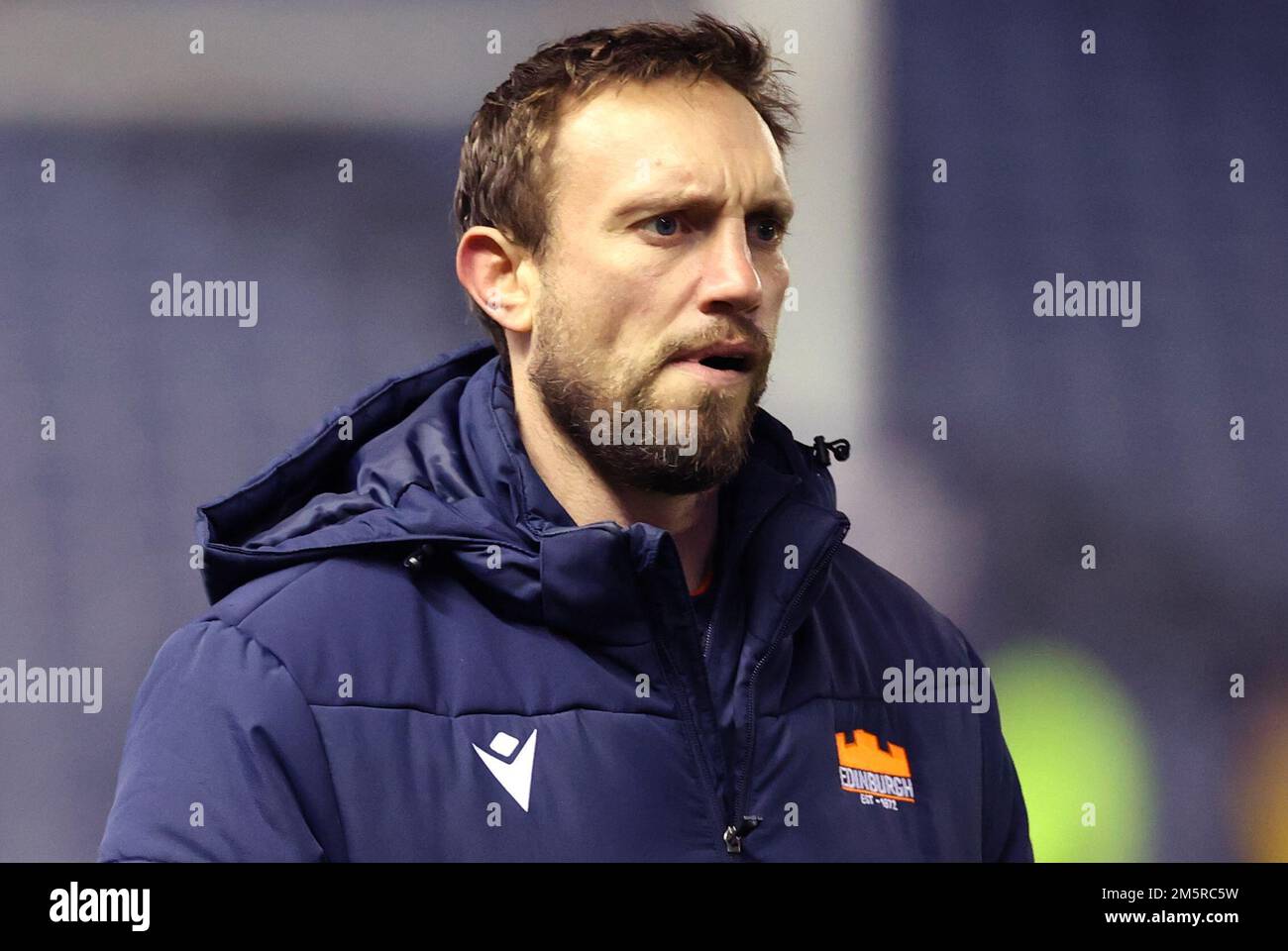 Edinburgh’s head coach Mike Blair before the United Rugby Championship ...