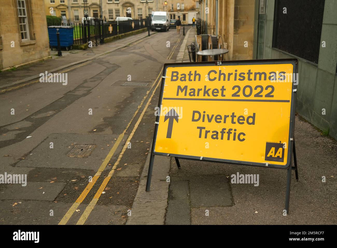 November 2022 - Signs for Christmas market road closures in Bath ...