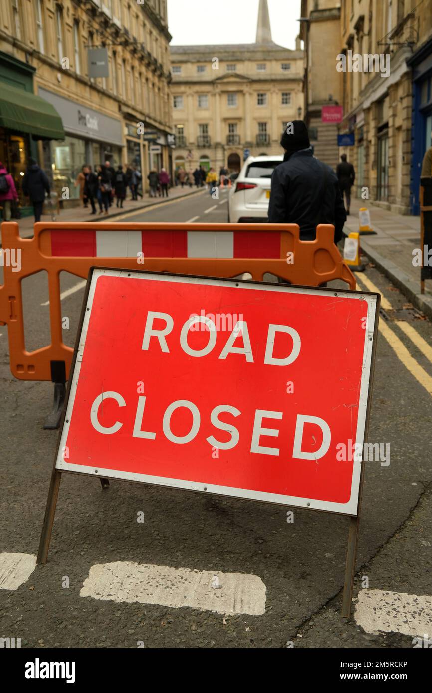 November 2022 - Signs for Christmas market road closures in Bath ...