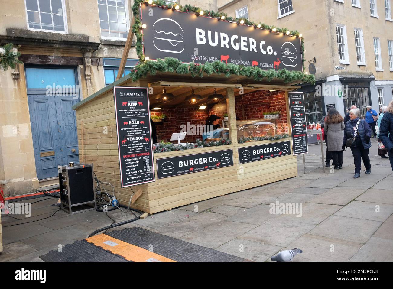 November 2022 - Burger Co. Christmas Market stall in Bath, England, UK ...