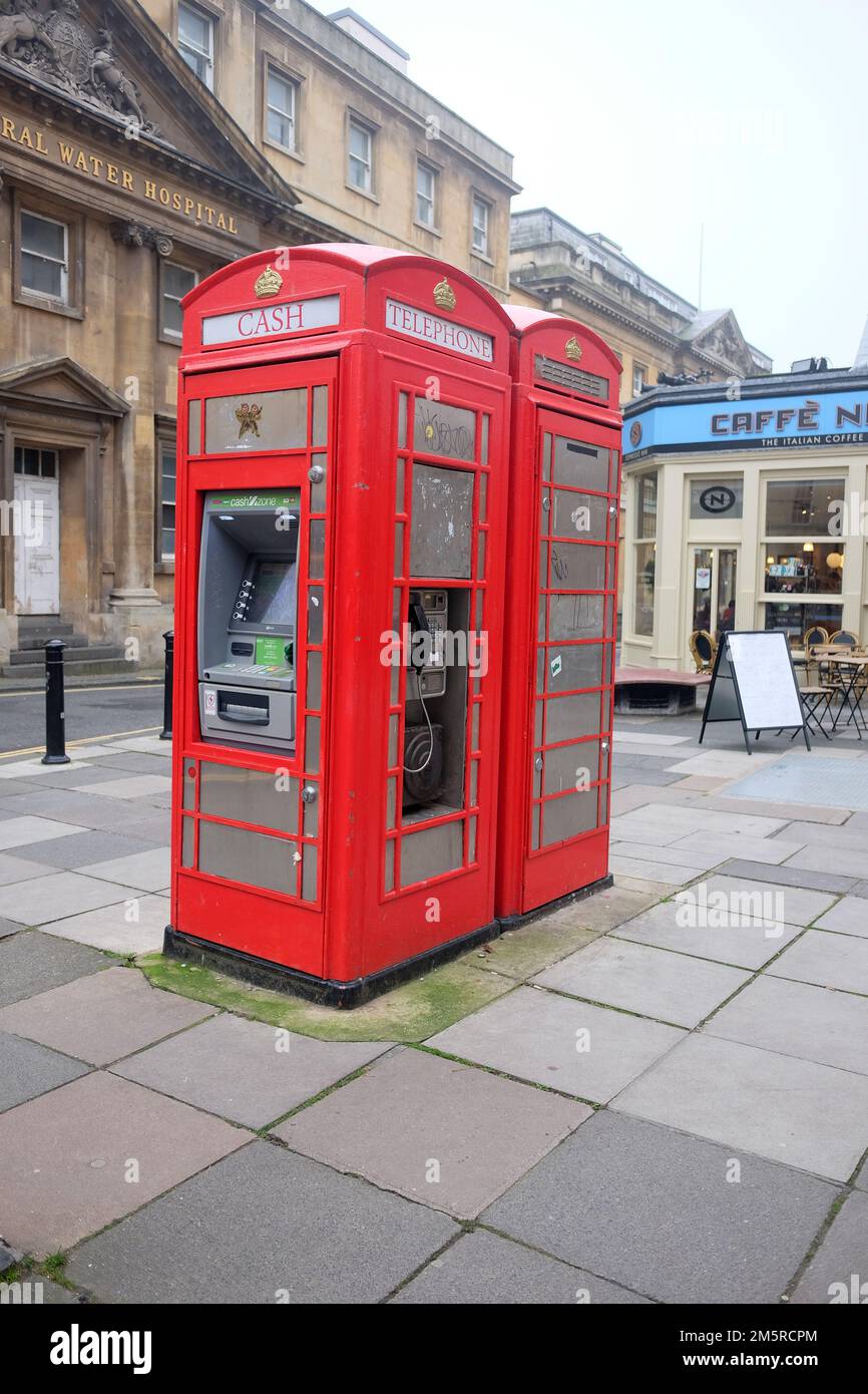 November 2022 - Re purposed red classic public telephone box Bath ...