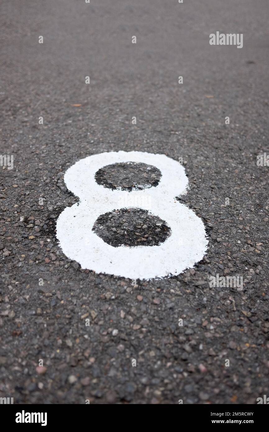 November 2022 - Eight - Number 8 painted in the highway in Bath ...