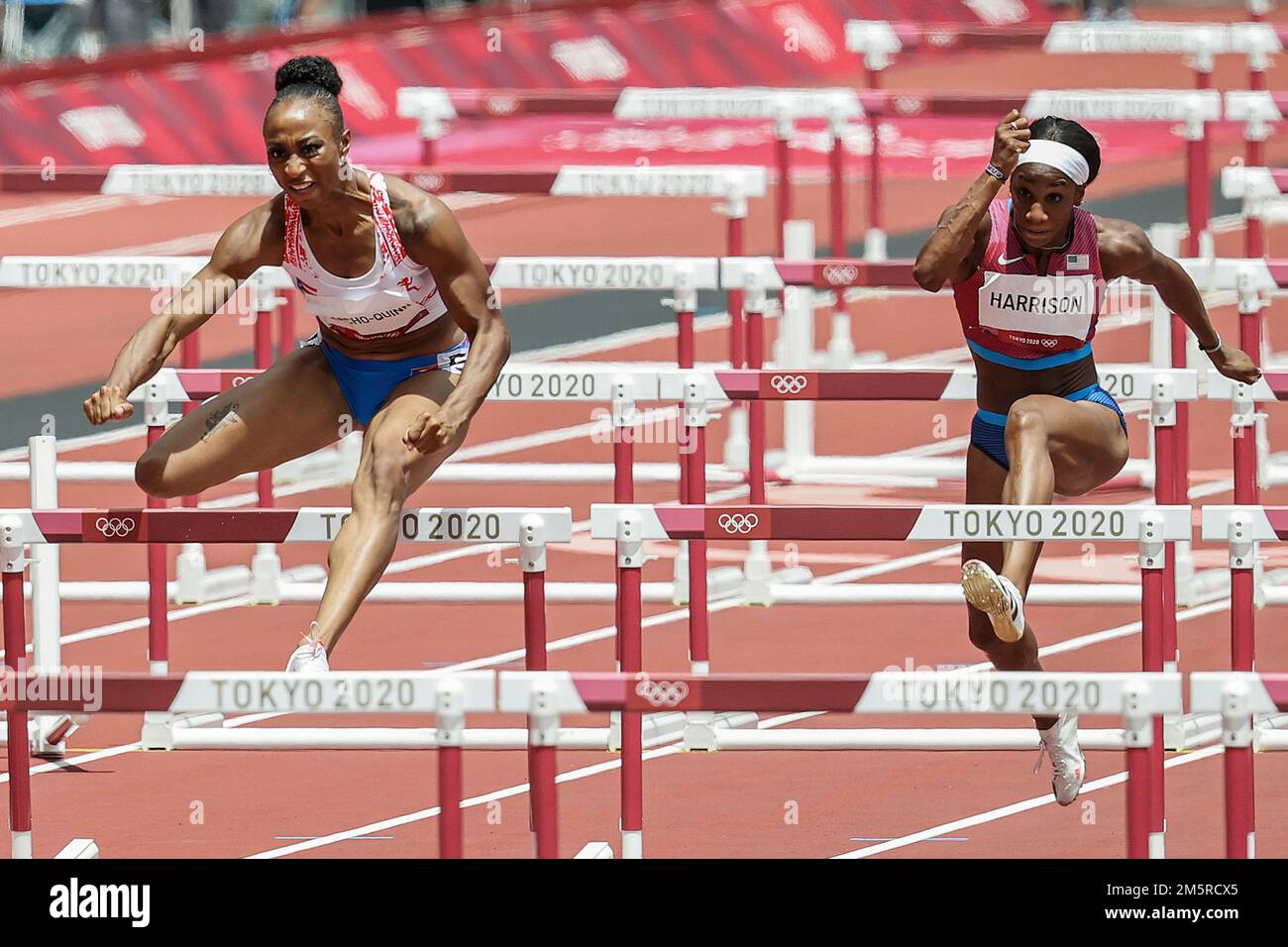 Jasmine Camacho-Quinn (PUR) Olympic Champipn wins (C) and Silver ...