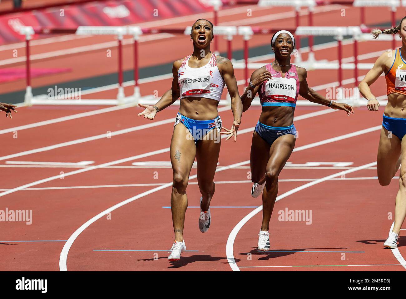 Jasmine Camacho-Quinn (PUR) Olympic Champipn wins (C) and Silver ...