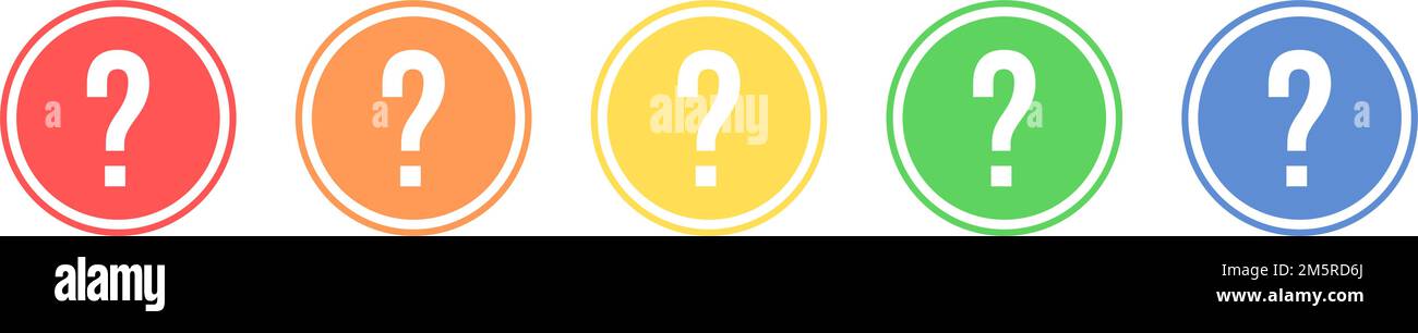 Question mark icon set. Colorful question mark icon set with outlines Stock Vector Image & Art ...
