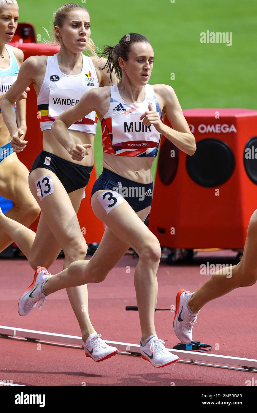 Laura Muir (GBR) competing in the Women's 1500 metres heats at the 2020 ...