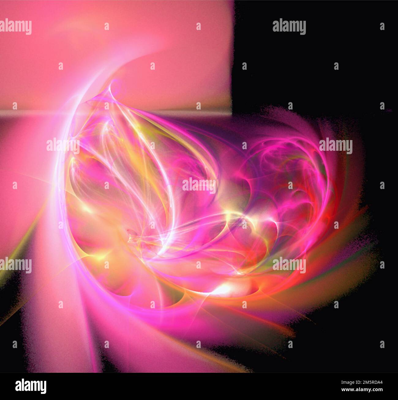 bright pink-red abstract pattern on black, color digital graphics ...