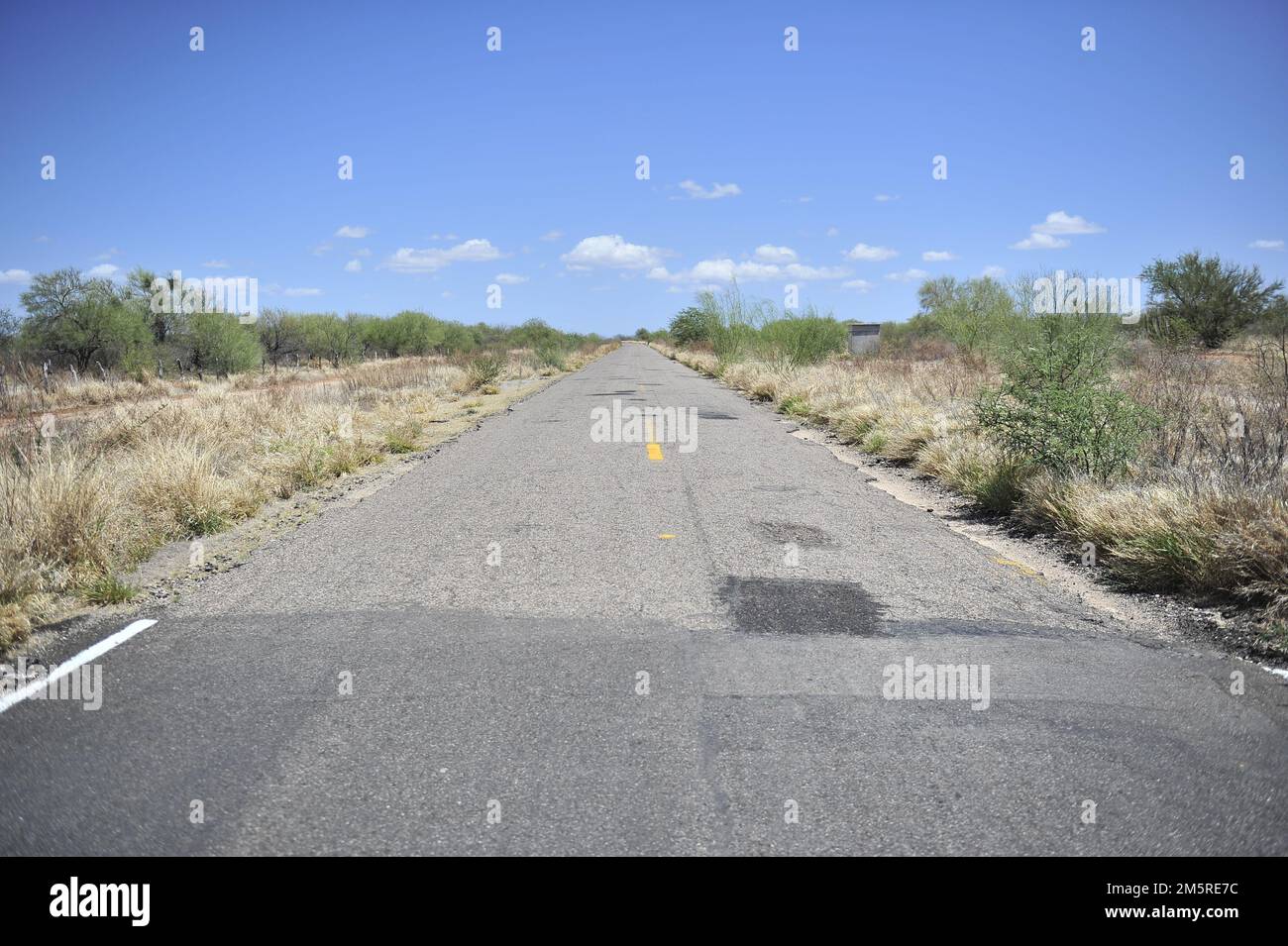 Sonora state highway in poor pavement condition due to potholes (Photo ...