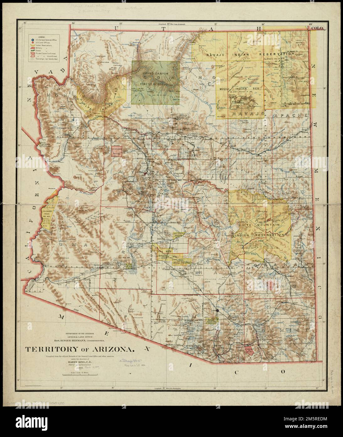 Arizona relief map hi-res stock photography and images - Alamy