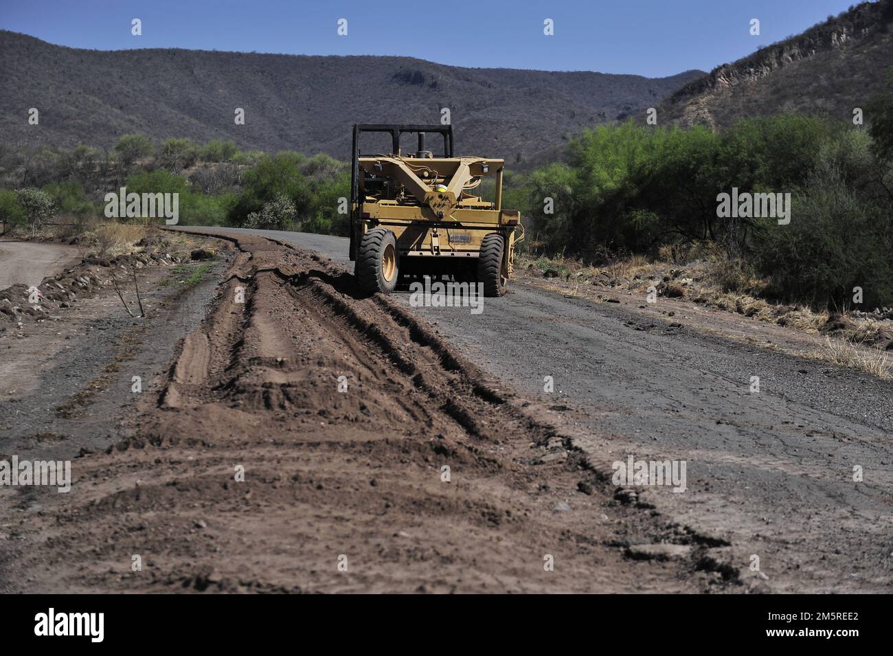 Sonora state highway in poor pavement condition due to potholes (Photo ...