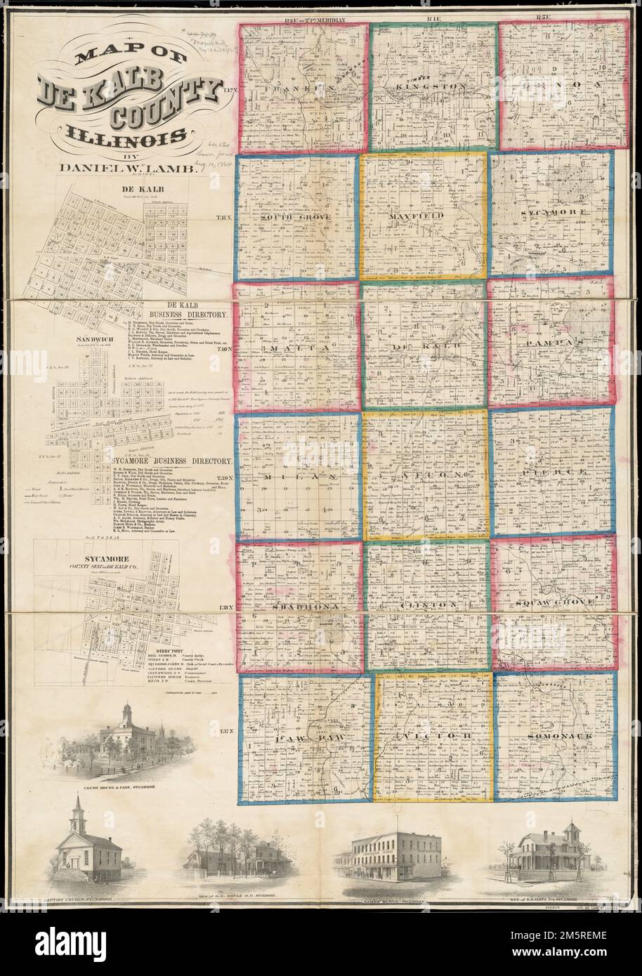 Sycamore illinois map hi-res stock photography and images - Alamy