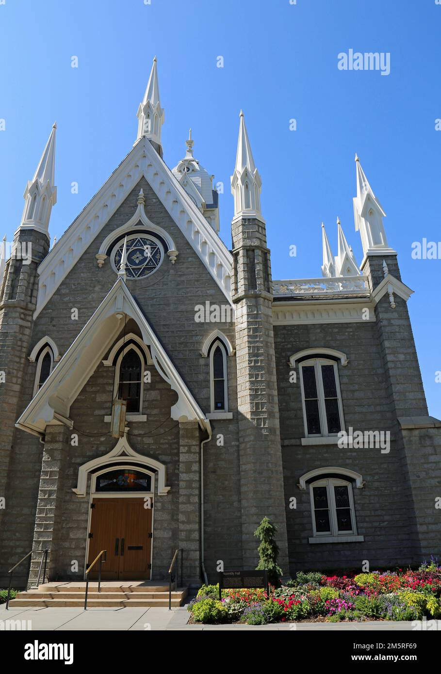 Assembly Hall, vertical - Salt Lake City, Utah Stock Photo - Alamy
