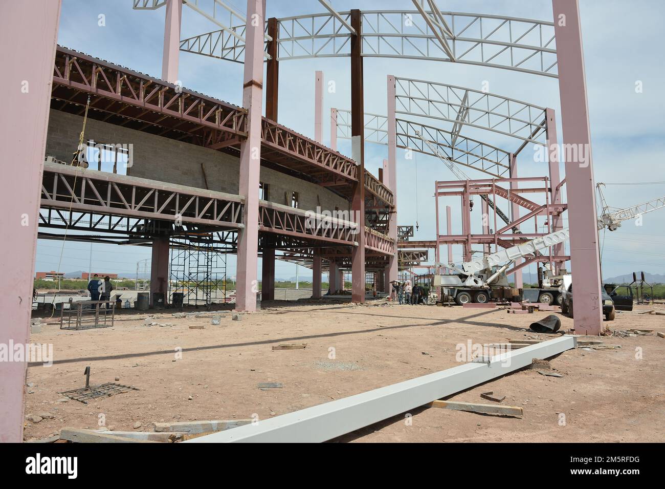 Construction of the new Yaquis stadium in Ciudad Obregon 2016. (Photo ...