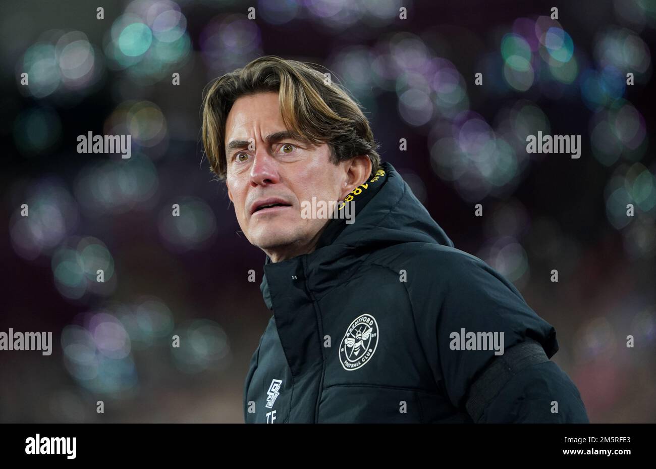 Brentford manager Thomas Frank before the Premier League match at the ...