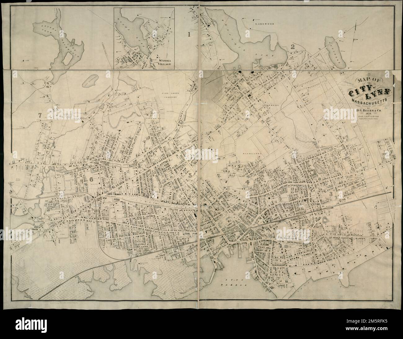 Map of the city of Lynn Massachusetts. Relief shown by hachures ...
