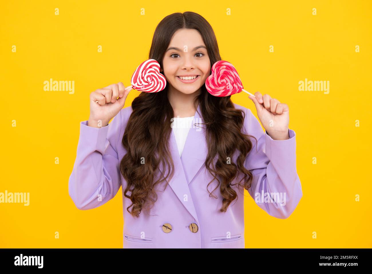 Child with lollipops candy. Stop eating sweets, sugar addiction. Teen ...