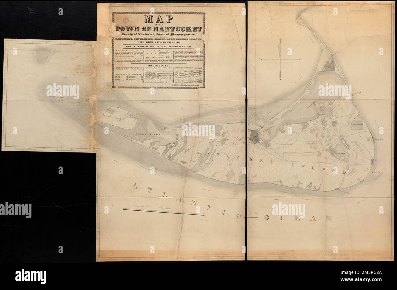 Map of Nantucket made by J. Prescott, dated 1831.... , Massachusetts ...