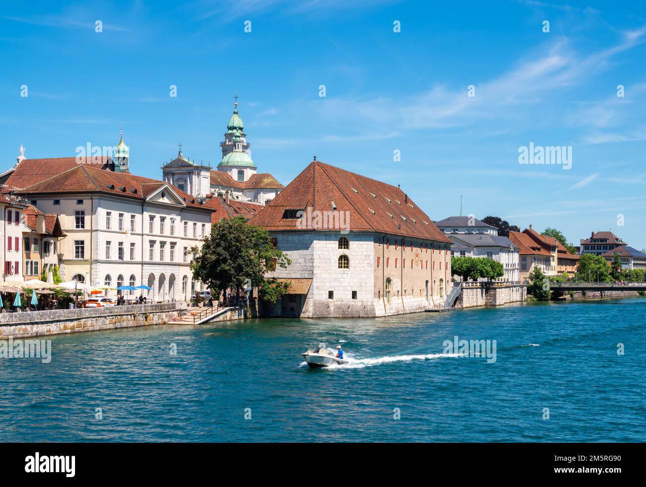 Solothurn, Switzerland - July 12, 2022: Cityscape of Solothurn and a ...