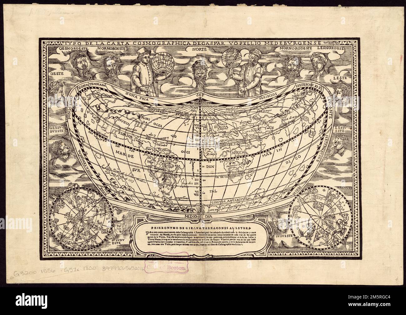 Typo de la carta cosmographica de Gaspar Vopellio Medeburgense ...