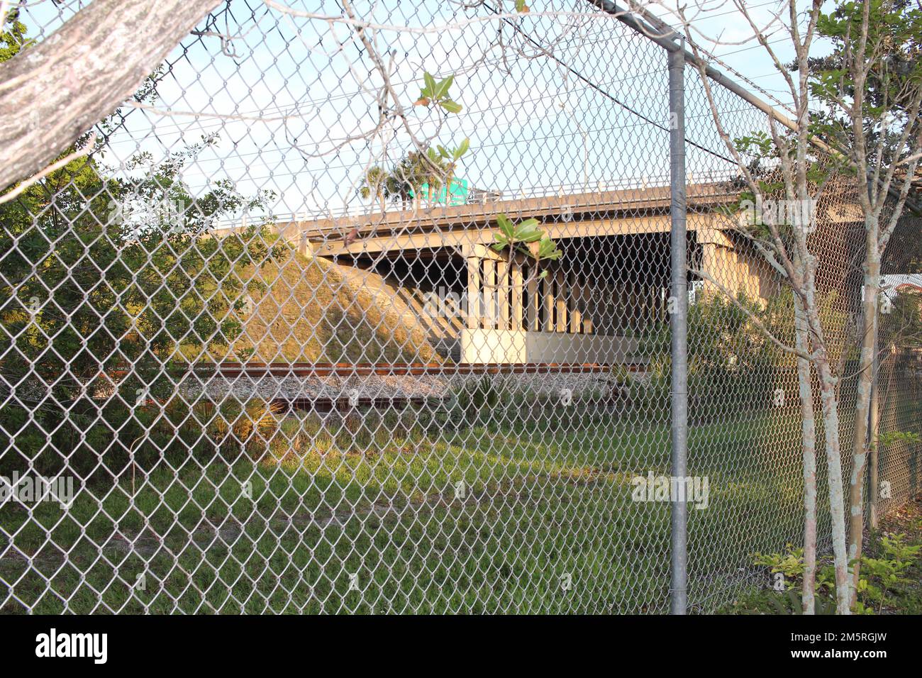 Wire Fence perspective Stock Photo - Alamy