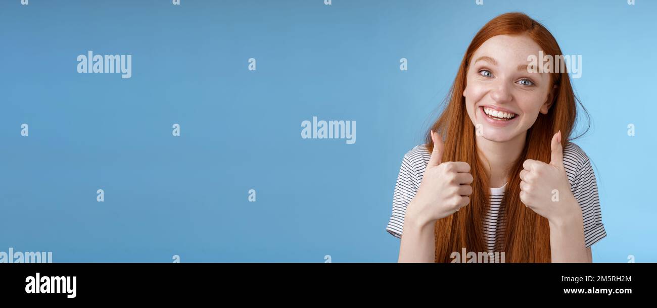 Nice idea keep up. Supportive tender cute european ginger girl blue ...