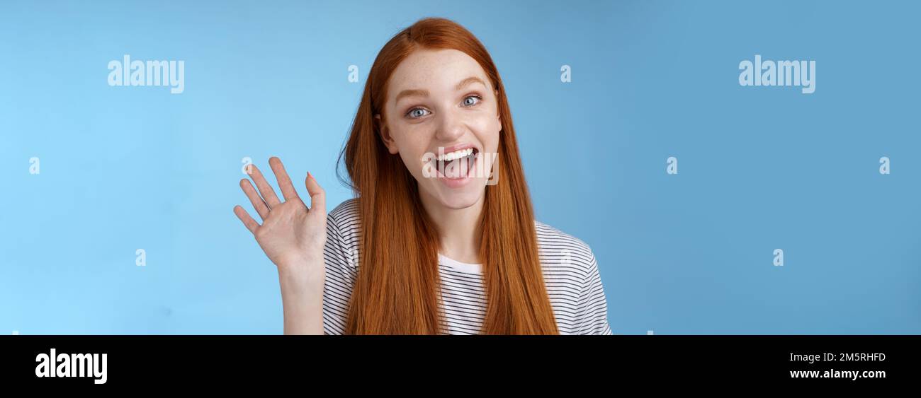 Hello wanna be friends. Enthusiastic cute redhead female newbie getting ...