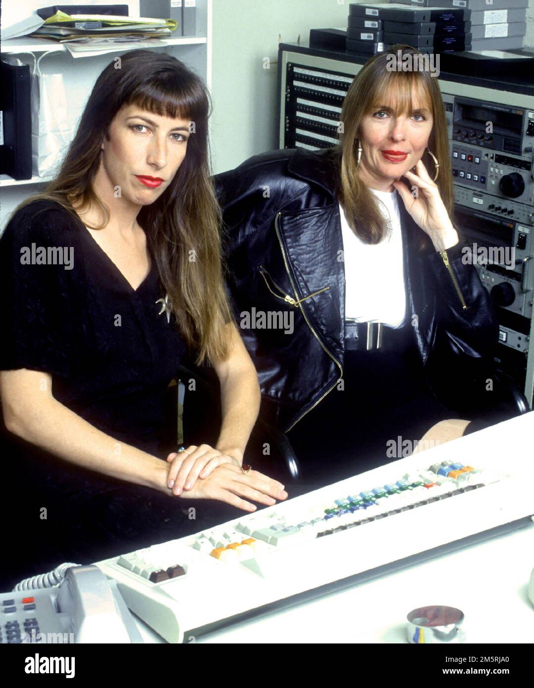 Syd Straw & Diane Keaton at a Hollywood recording studioin 1989 Credit ...