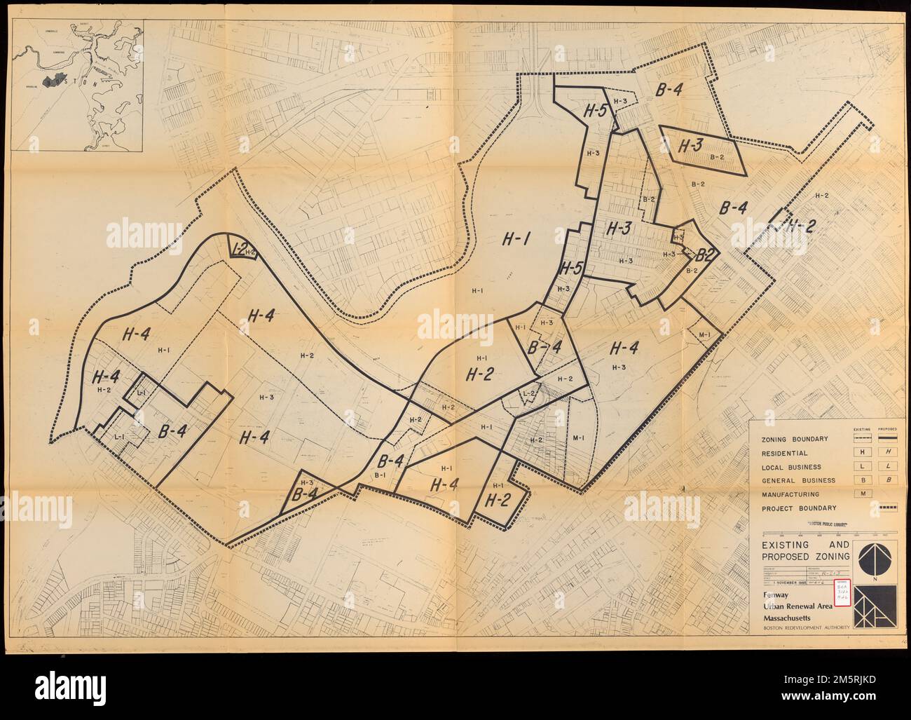 Fenway urban renewal area Massachusetts : existing and proposed zoning ...