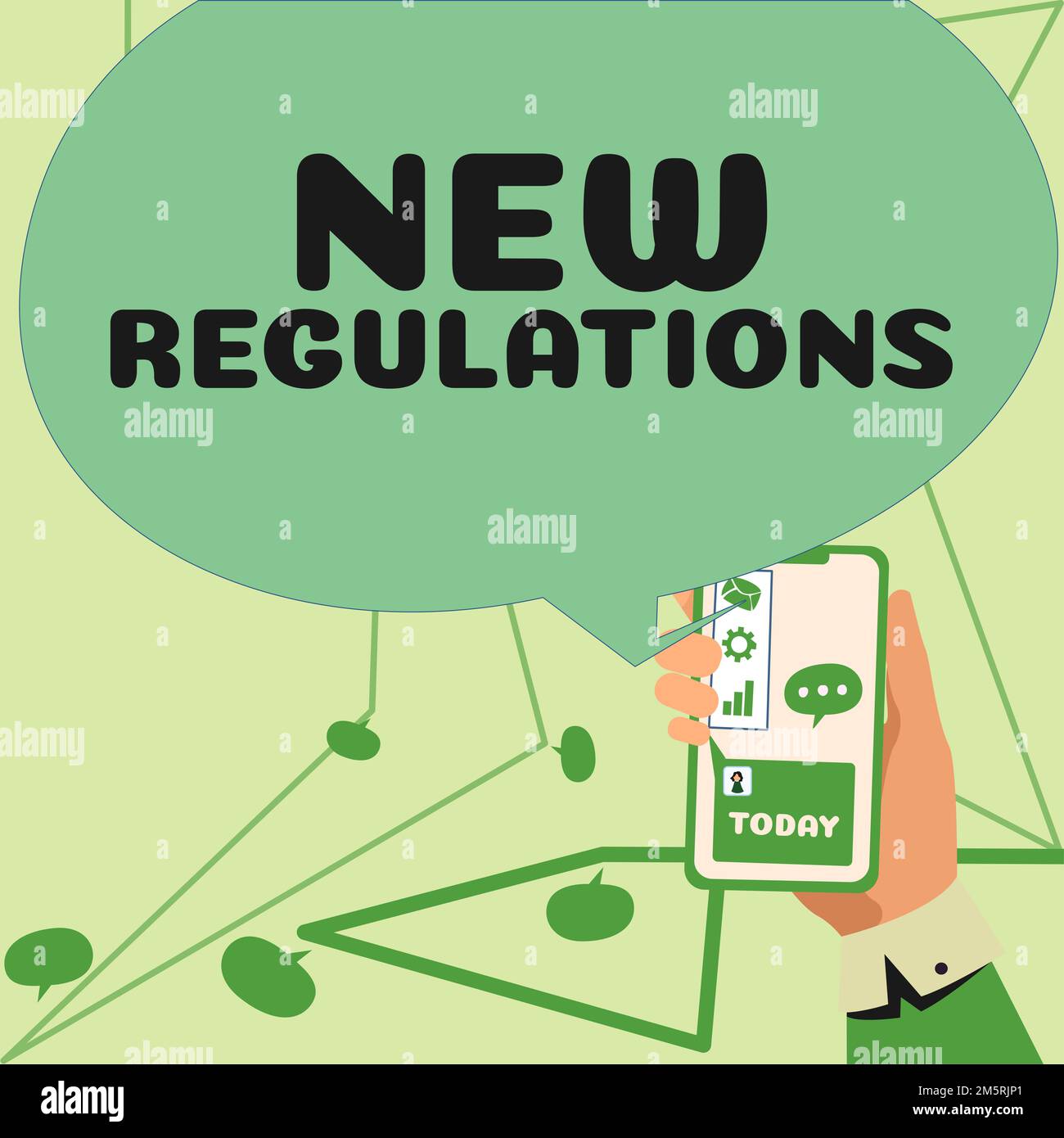 Sign displaying New Regulations. Conceptual photo Regulation ...