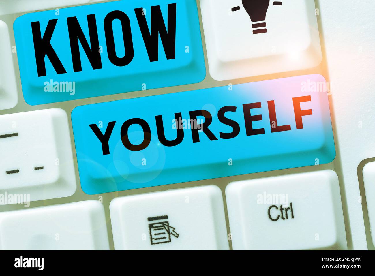 Text sign showing Know Yourself. Concept meaning Find You Understanding ...
