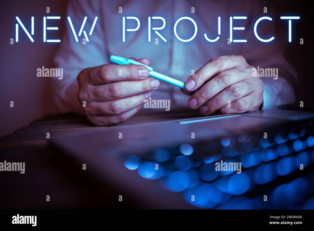 Handwriting text New Project. Business overview individual enterprise ...