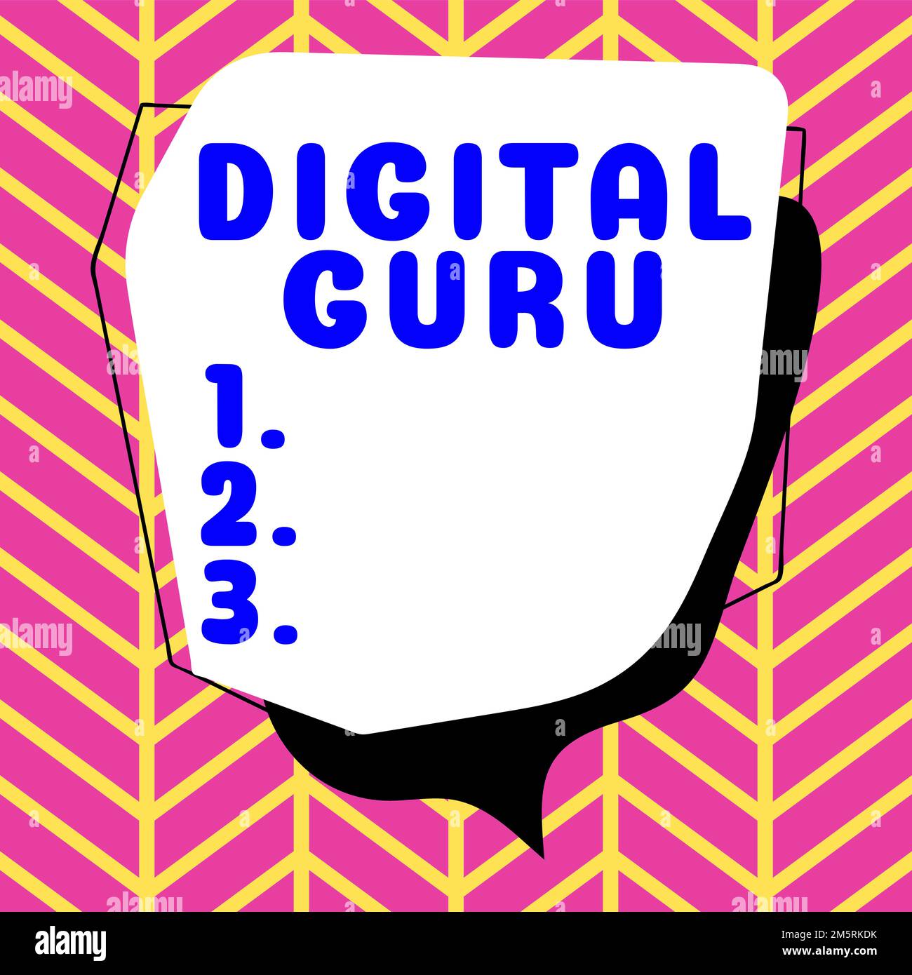 Text caption presenting Digital Guru. Word for teacher and intellectual ...