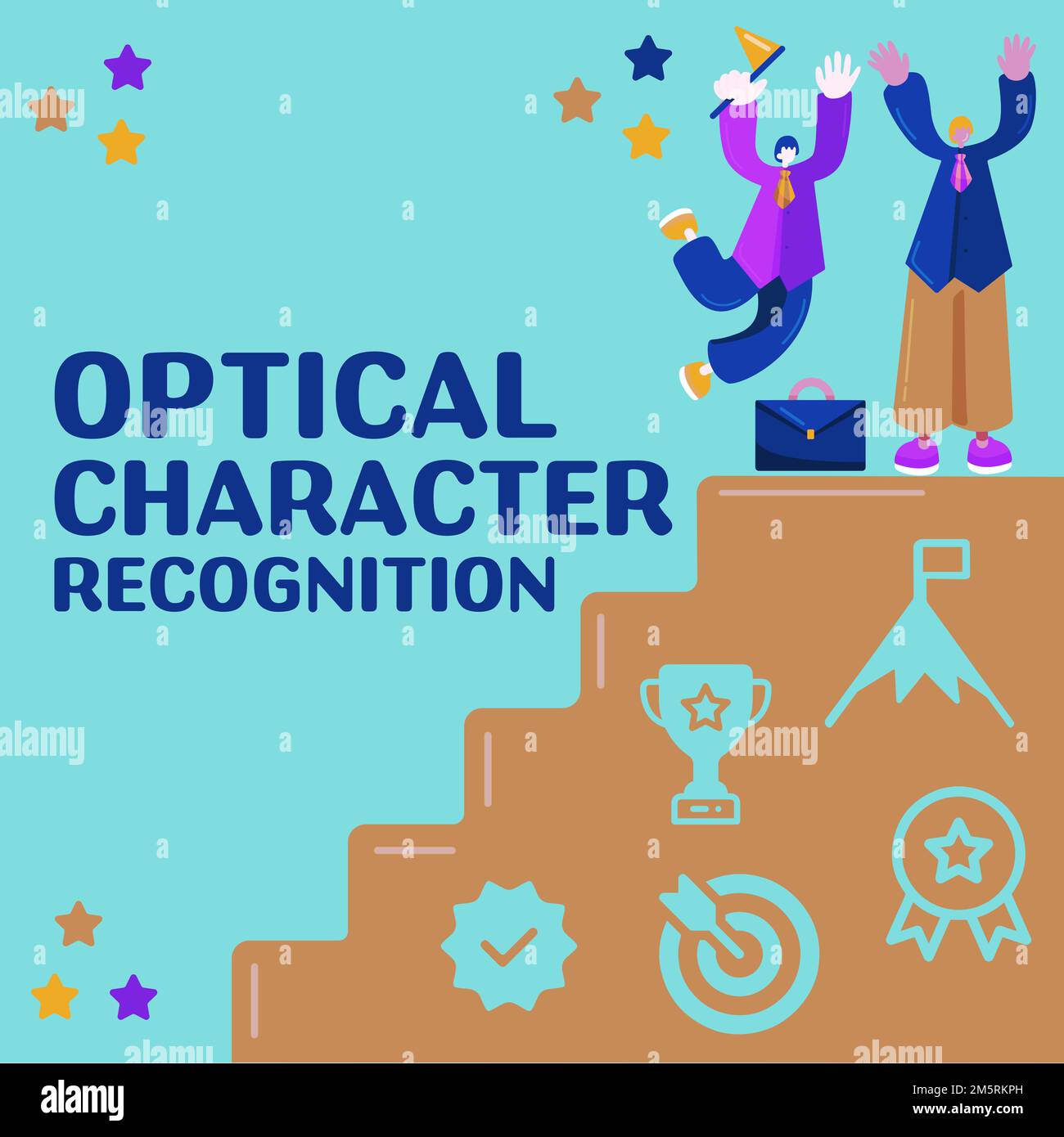 Text caption presenting Optical Character Recognition. Business ...