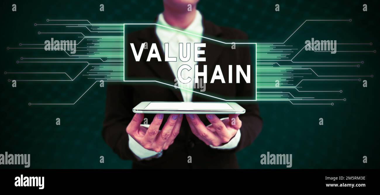 Writing displaying text Value Chain, Word Written on Business ...