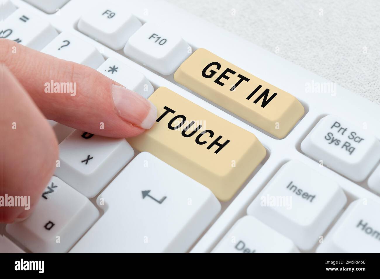 Text showing inspiration Get In Touch. Business concept Stay in contact ...