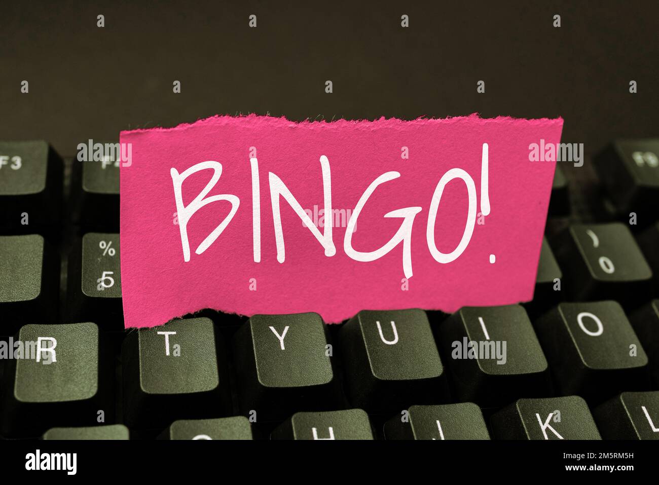 Hand writing sign Bingo, Business approach game of chance in which each ...