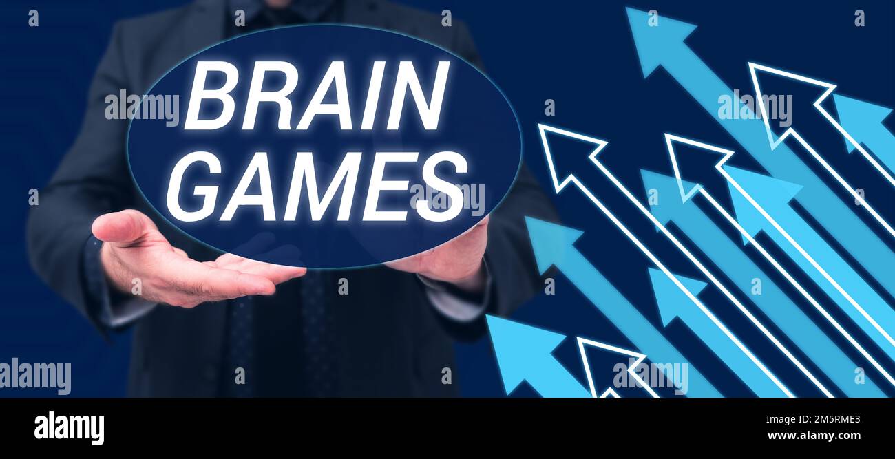 Conceptual caption Brain Games, Conceptual photo psychological tactic ...