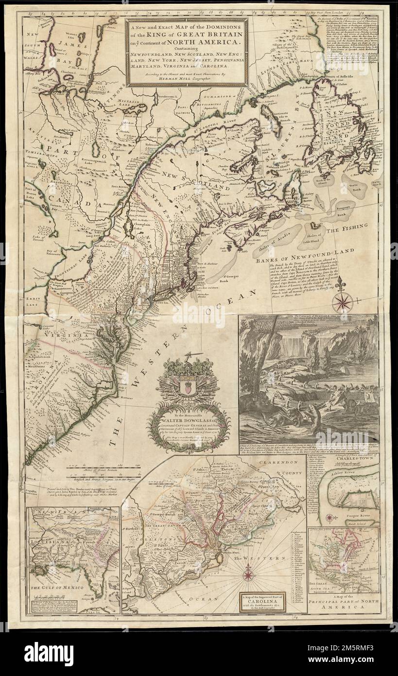 A new and exact map of the dominions of the King of Great Britain on ye ...