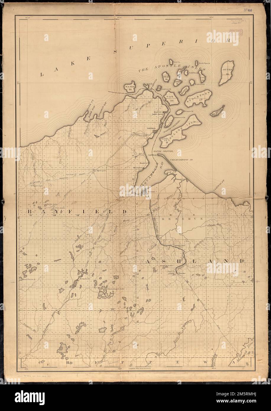 Ashland & Bayfield. Title from manuscript on verso. Manuscript map in ...