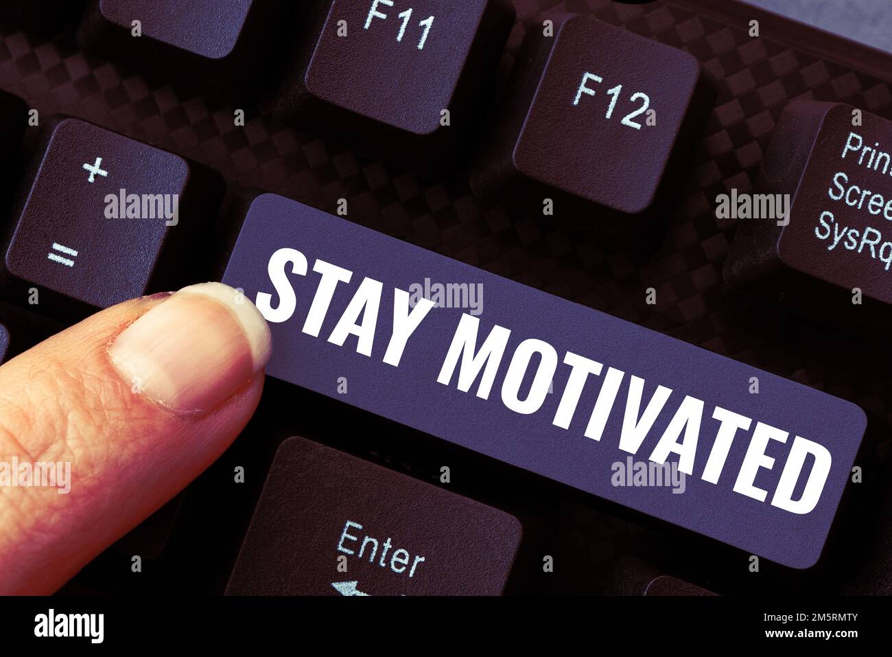 Inspiration showing sign Stay Motivated. Business overview Reward ...