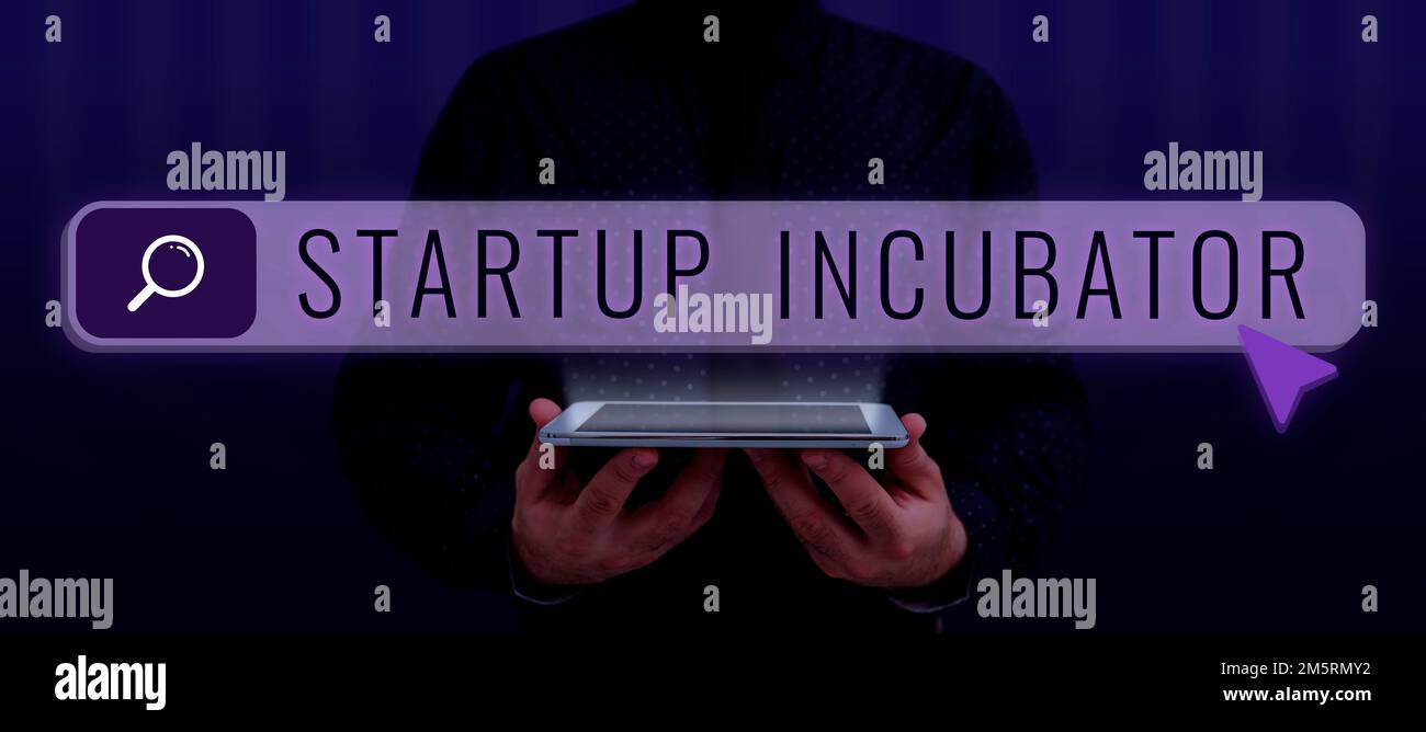 Hand writing sign Startup Incubator. Business overview Concept that can ...