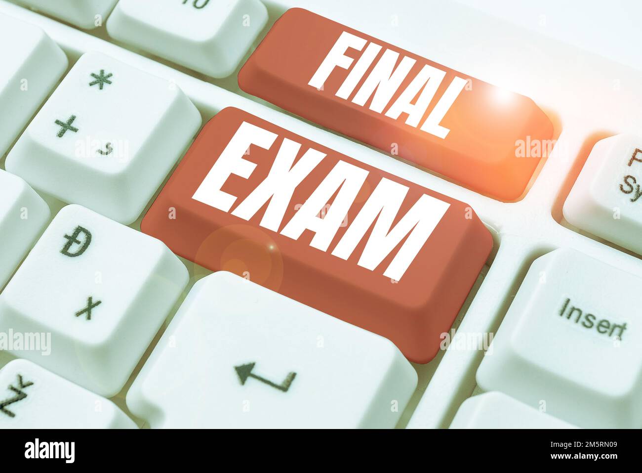 Conceptual display Final Exam. Word Written on test given to student at ...